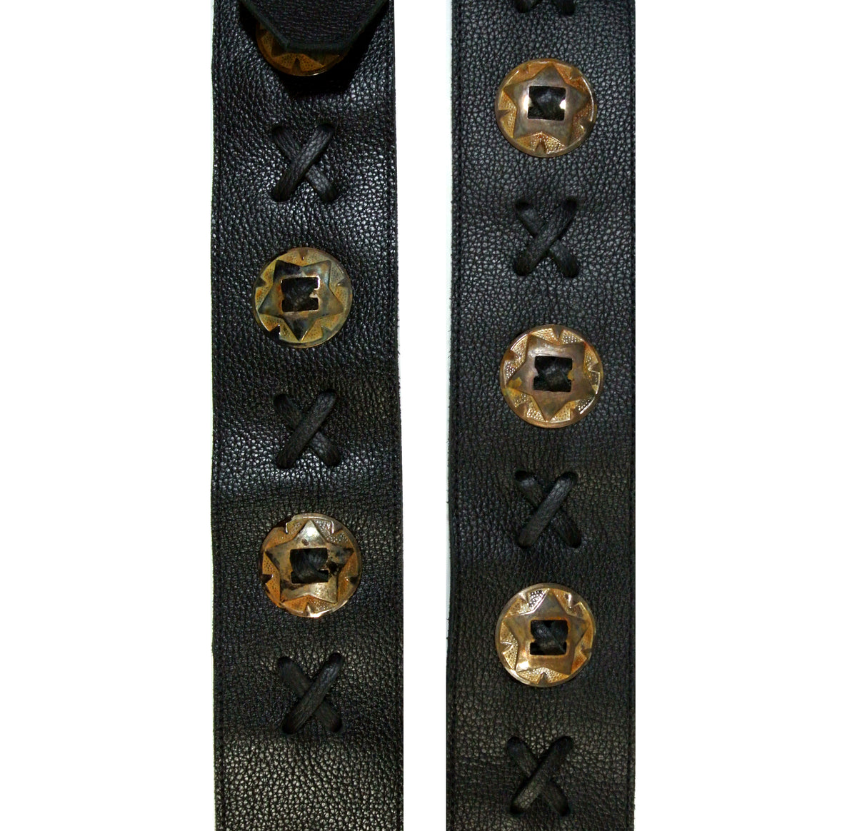 Wide Black Concho Guitar Strap – jerihartstraps