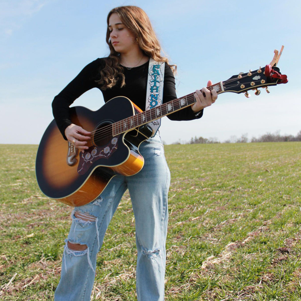 Faith Noel Custom Guitar Strap – jerihartstraps