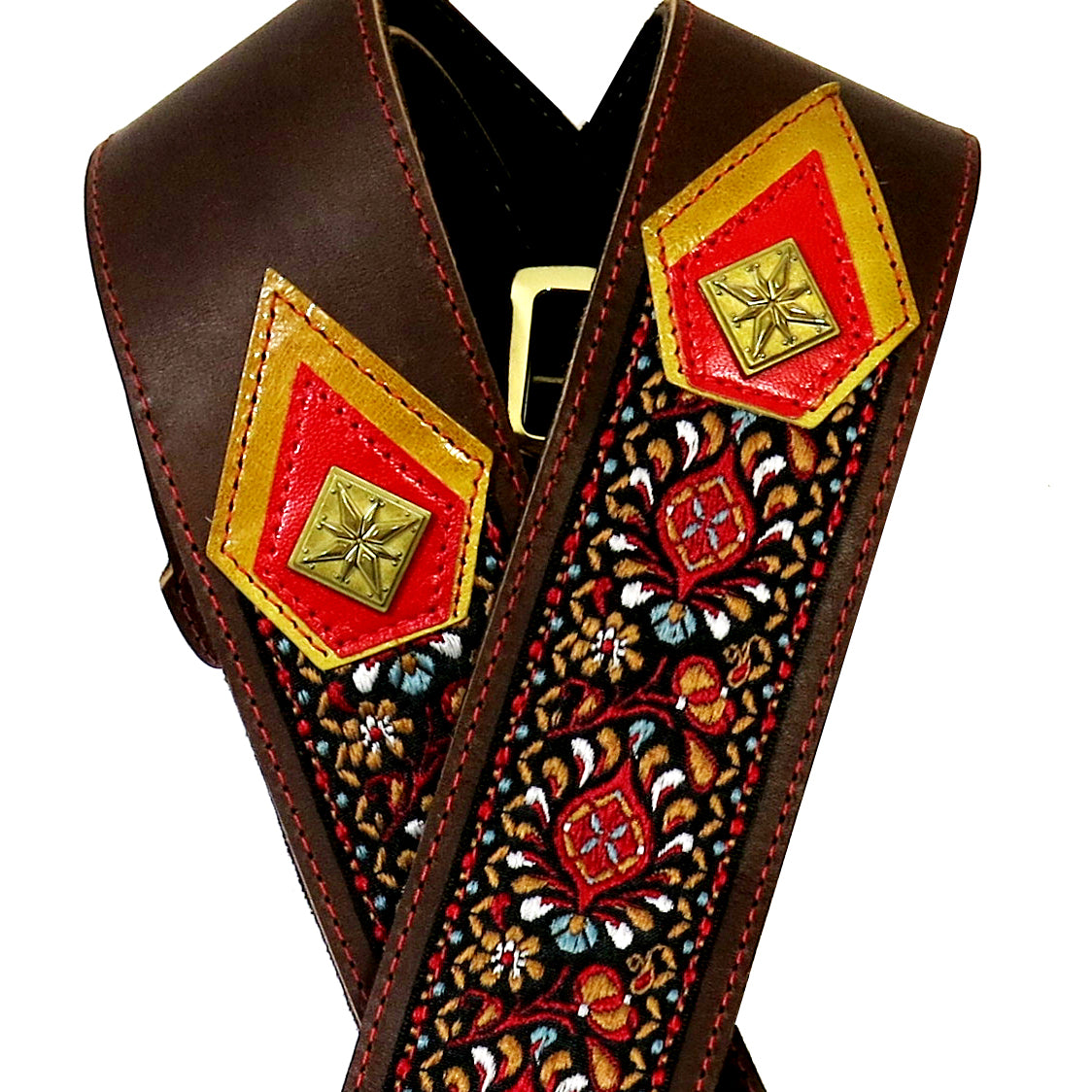 OOAK Textile Ribbon Guitar Strap – jerihartstraps