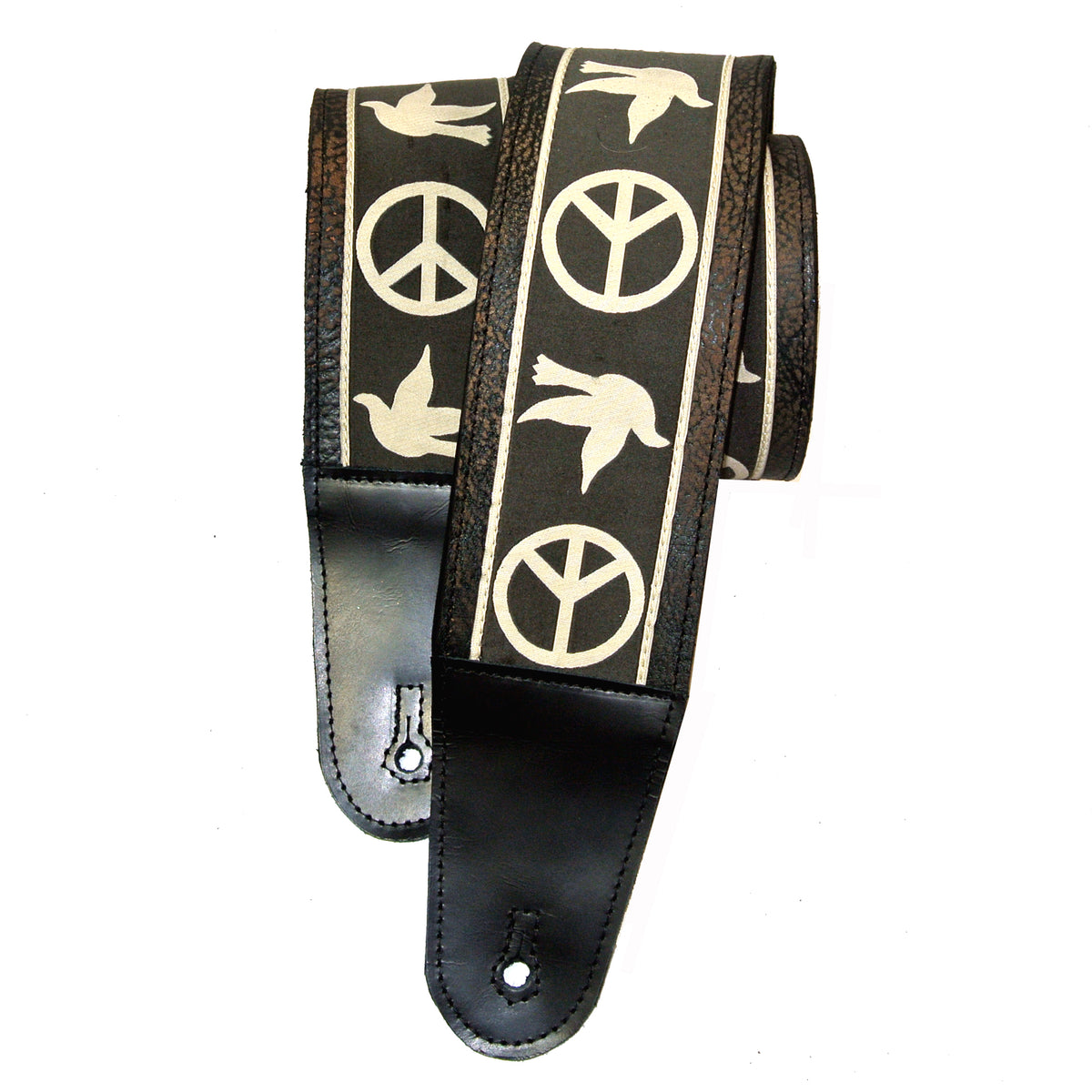 Neil Young Peace Sign and Dove Guitar Strap – jerihartstraps