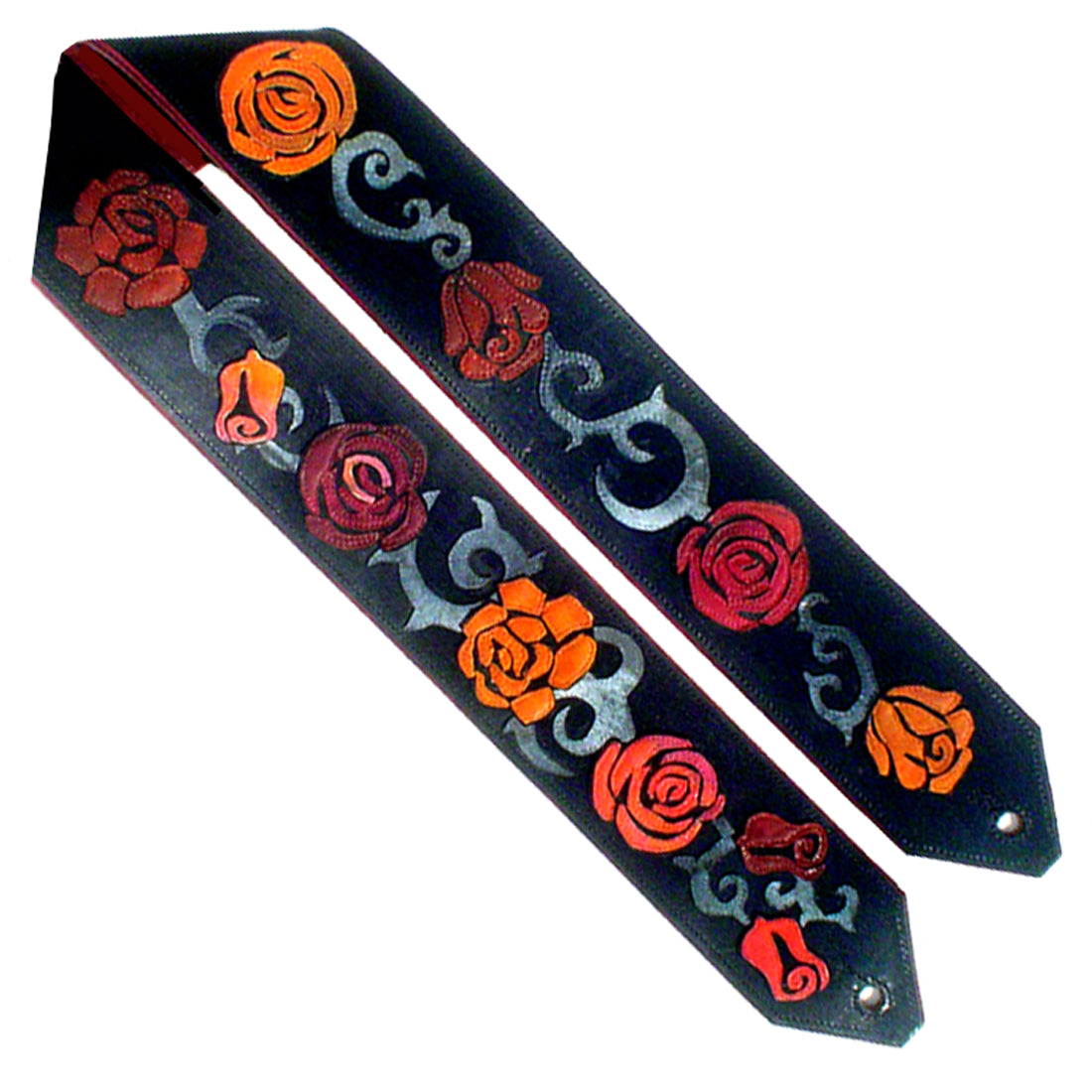 Watercolor Roses Custom Guitar Strap – jerihartstraps