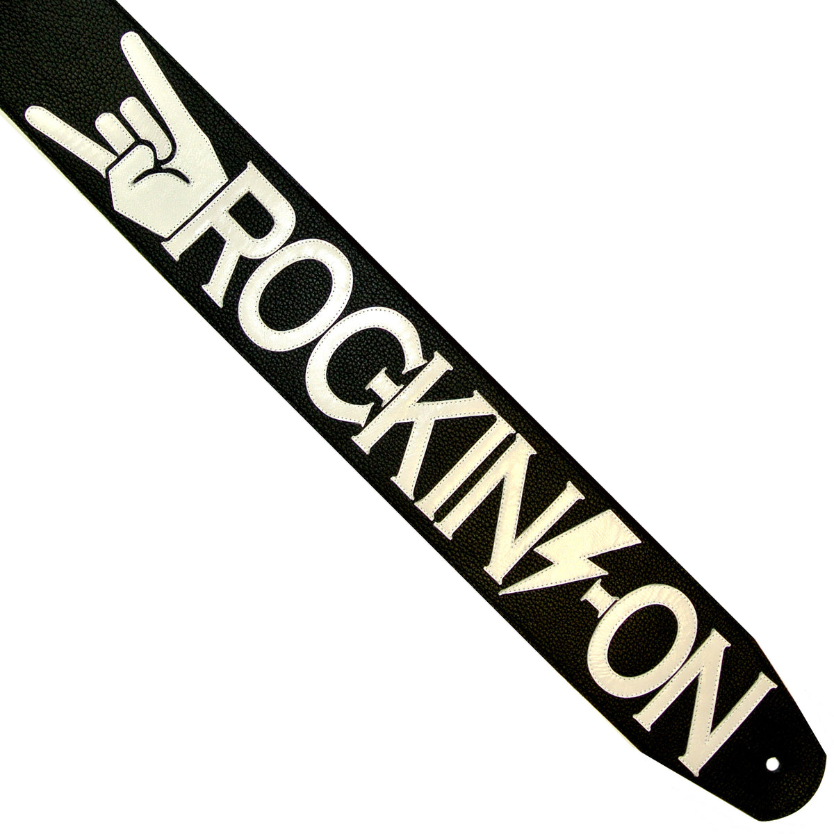 Roc-Kin'-On Custom Guitar Strap-Black – jerihartstraps